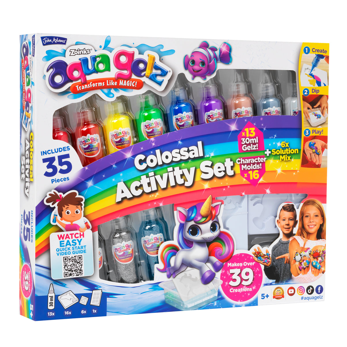 Aqua Gelz Colossal Activity Set – Giant Craft Kit for Kids – John Adams