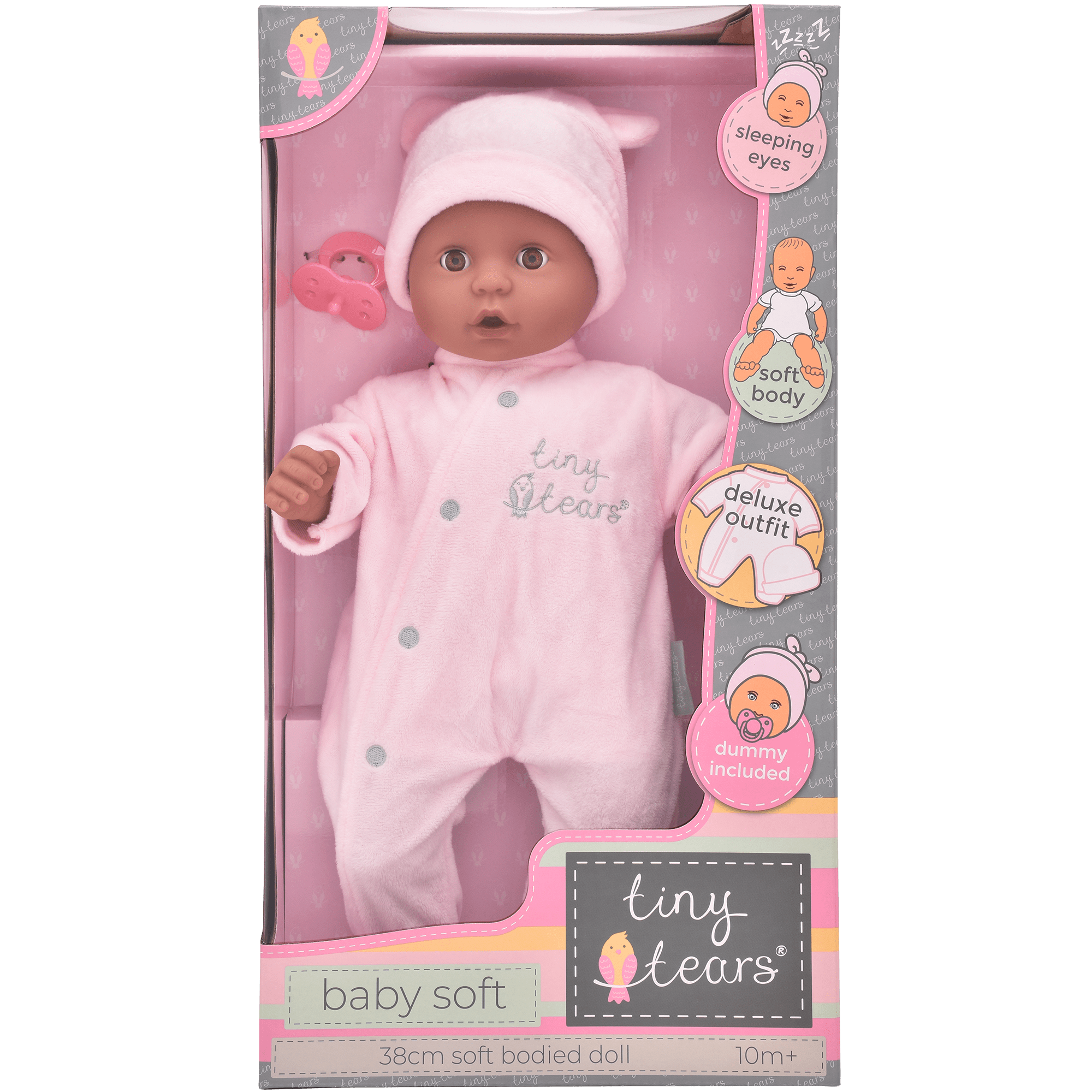 Tiny Tears 15'' (38 cm) Baby Soft Pink Outfit - Black – John Adams