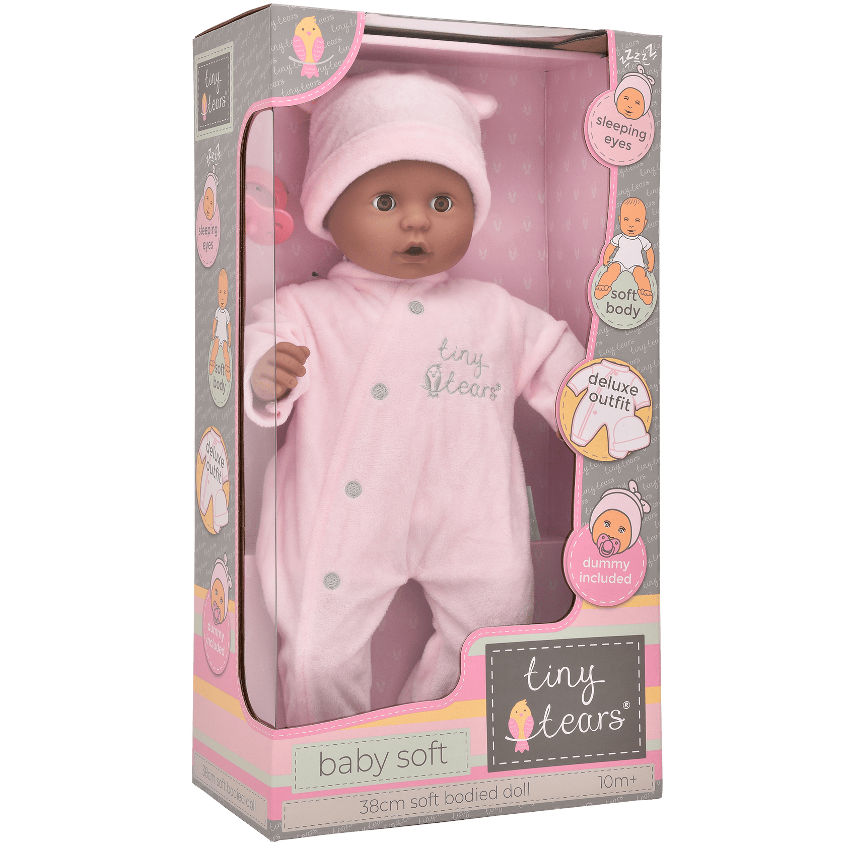 Tiny Tears 15'' (38 cm) Baby Soft Pink Outfit - Black – John Adams