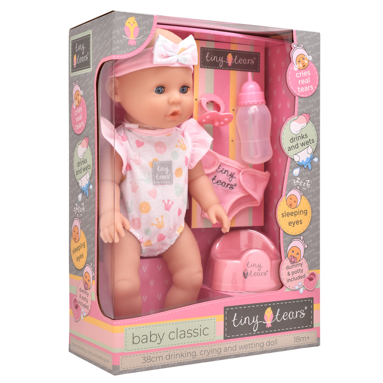 Tiny Tears 15'' (38cm) Baby Classic Crying and Wetting - White – John Adams