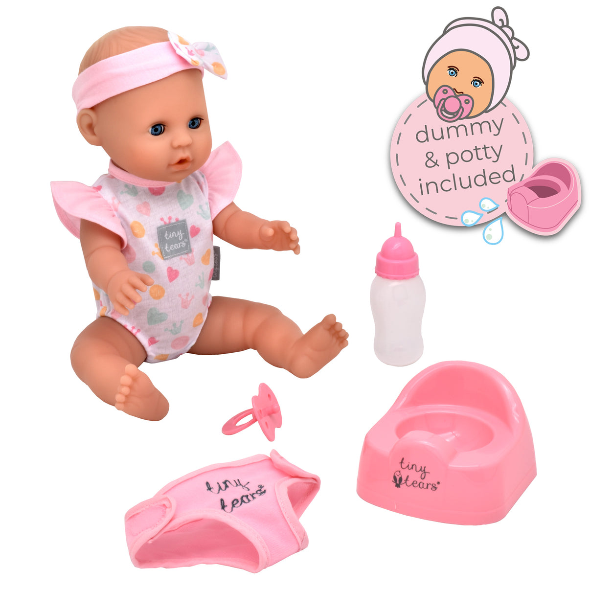 Tiny Tears 15'' (38cm) Baby Classic Crying and Wetting - White – John Adams