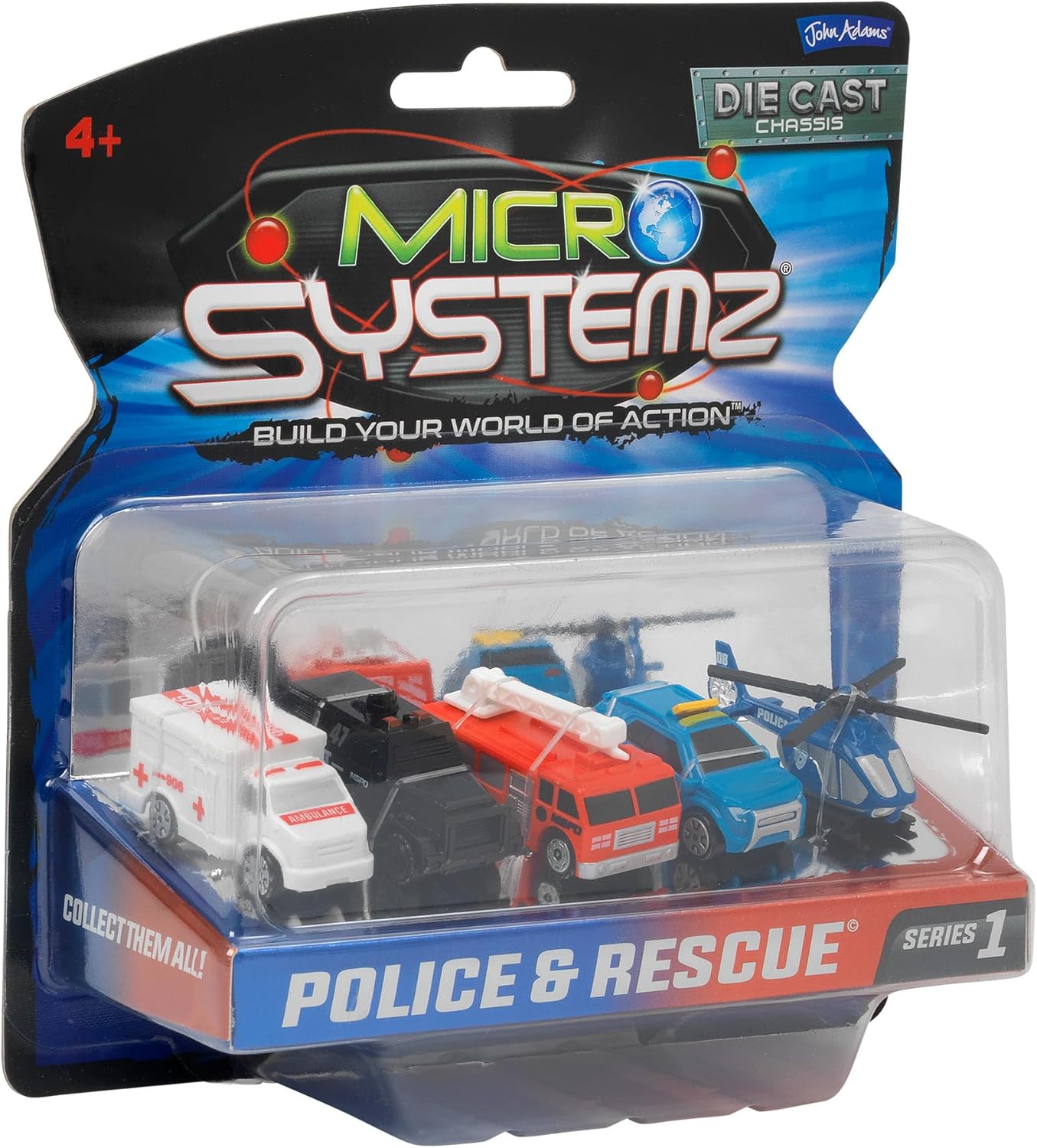 Micro Systemz 5 Vehicle Pack - Police and Rescue – John Adams
